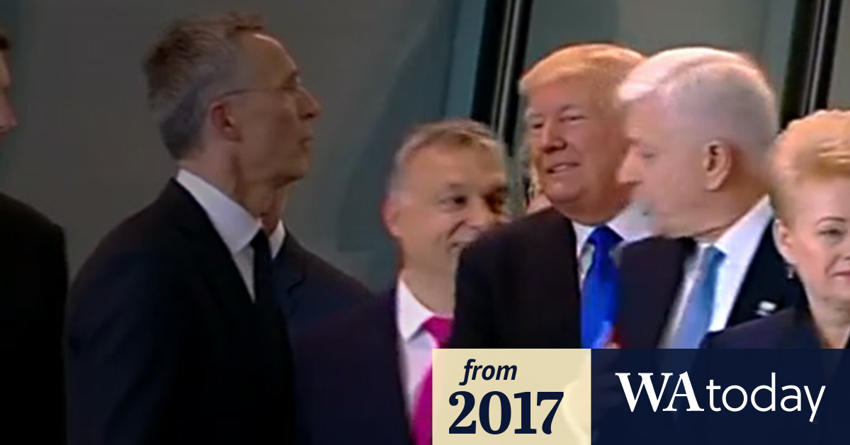 Video Trump Shoves Montenegro Prime Minister
